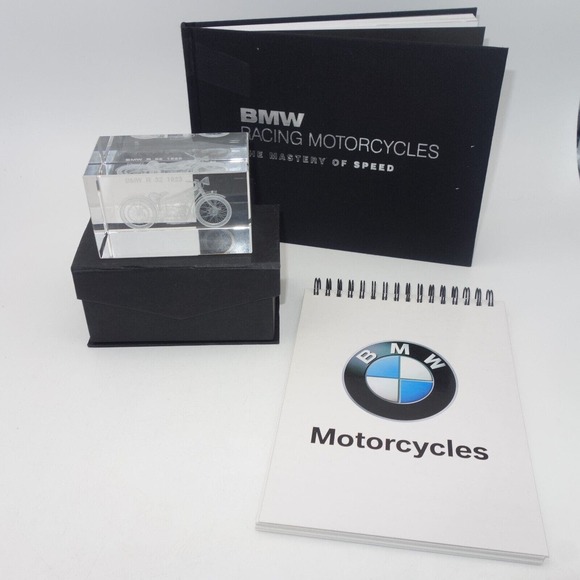 BMW | Office | New Bmw Racing Motorcycles Gift Set Glass Paperweight ...
